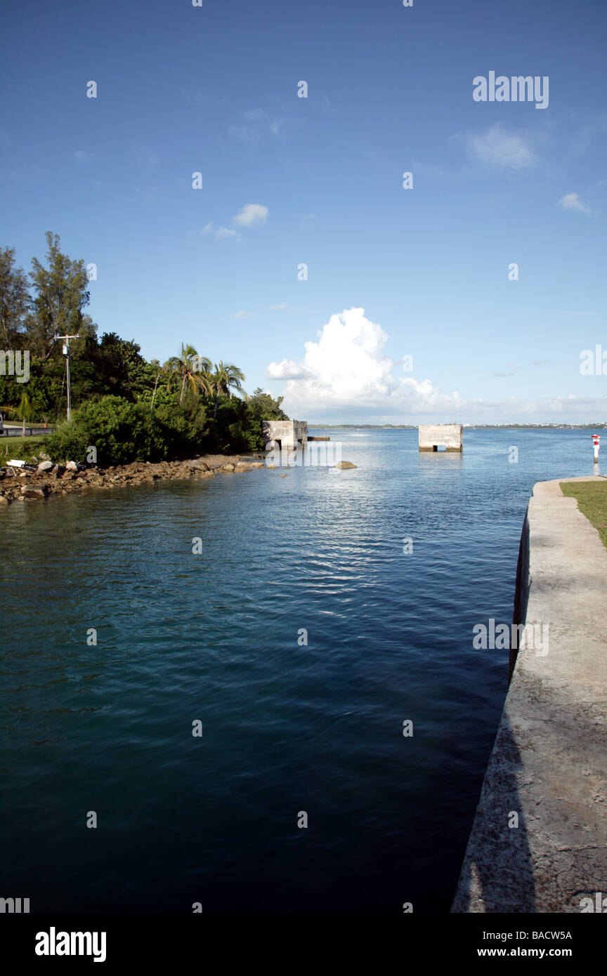 View looking East from Somerset Bridge, looking towards the Great Sound ...