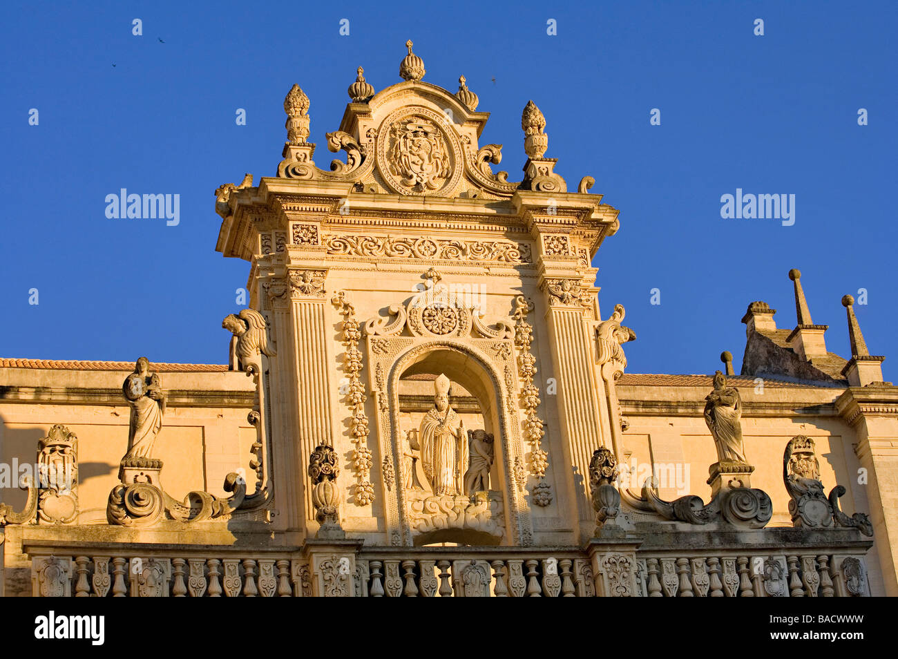 Italy, Apulia, Salento, Lecce, the Duomo in Baroque style constructed ...