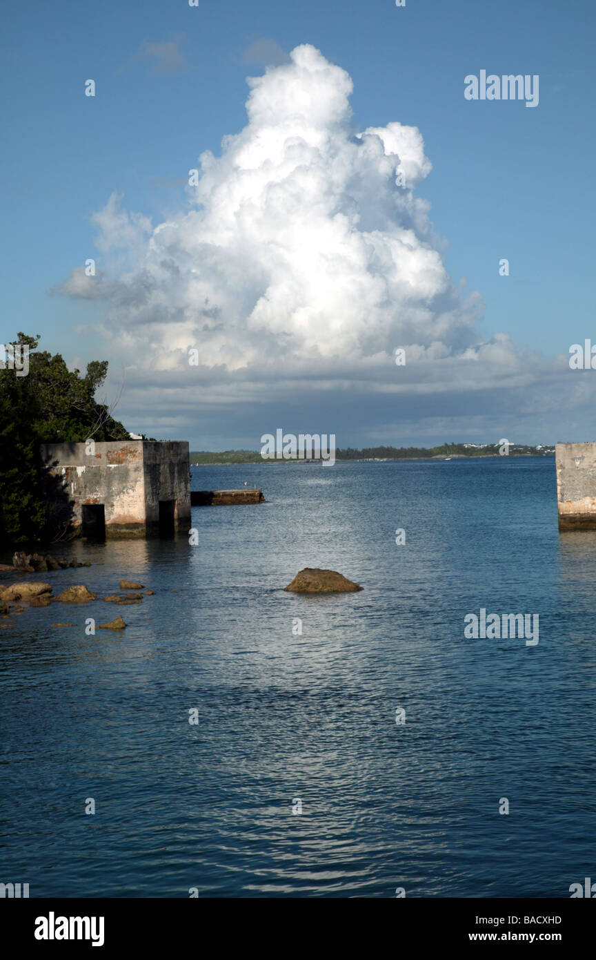 View looking East from Somerset Bridge, looking towards the Great Sound ...