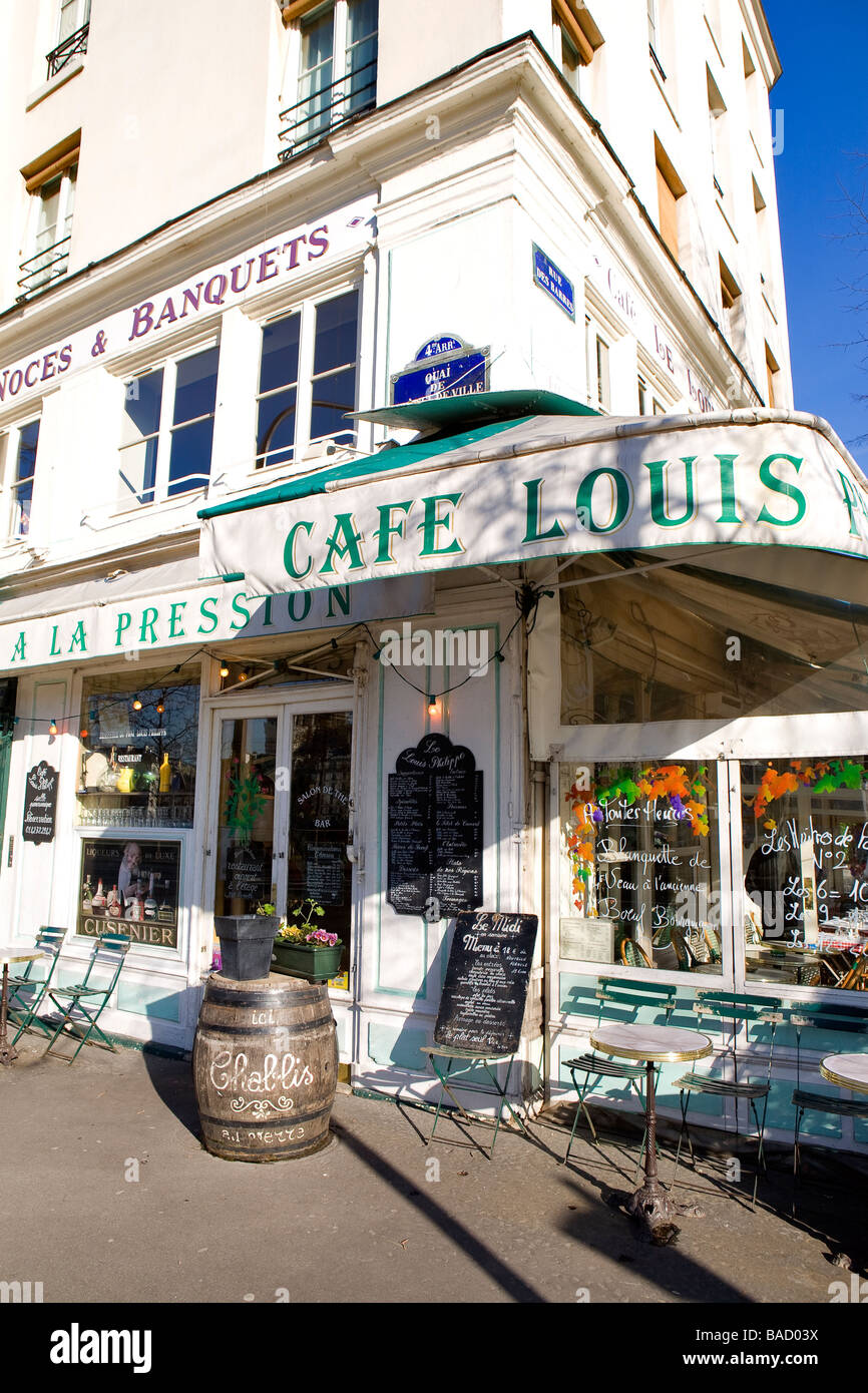 Louis philippe cafe facade hi-res stock photography and images - Alamy