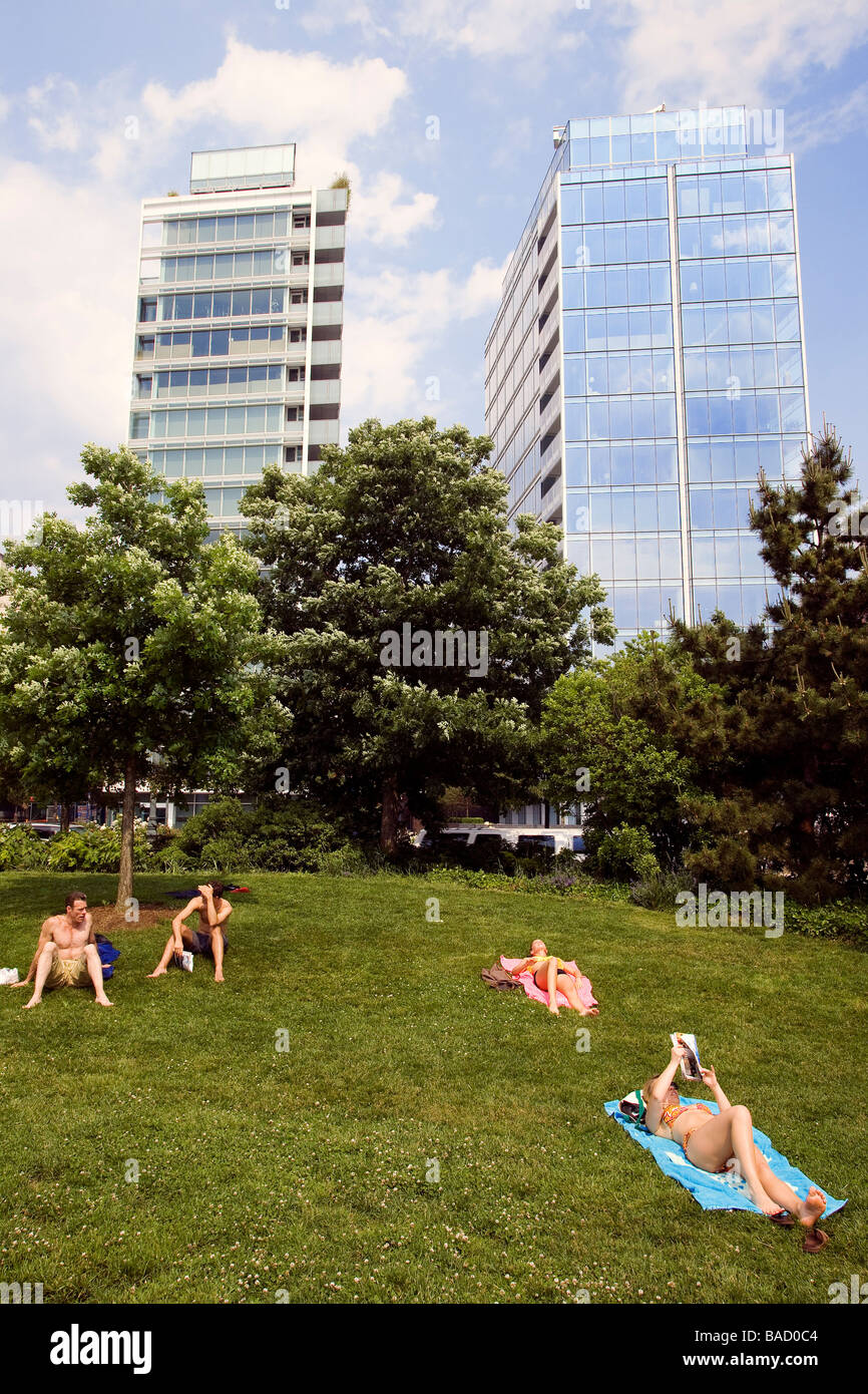 United States, New York city, Manhattan, Tribeca, buildings by the ...
