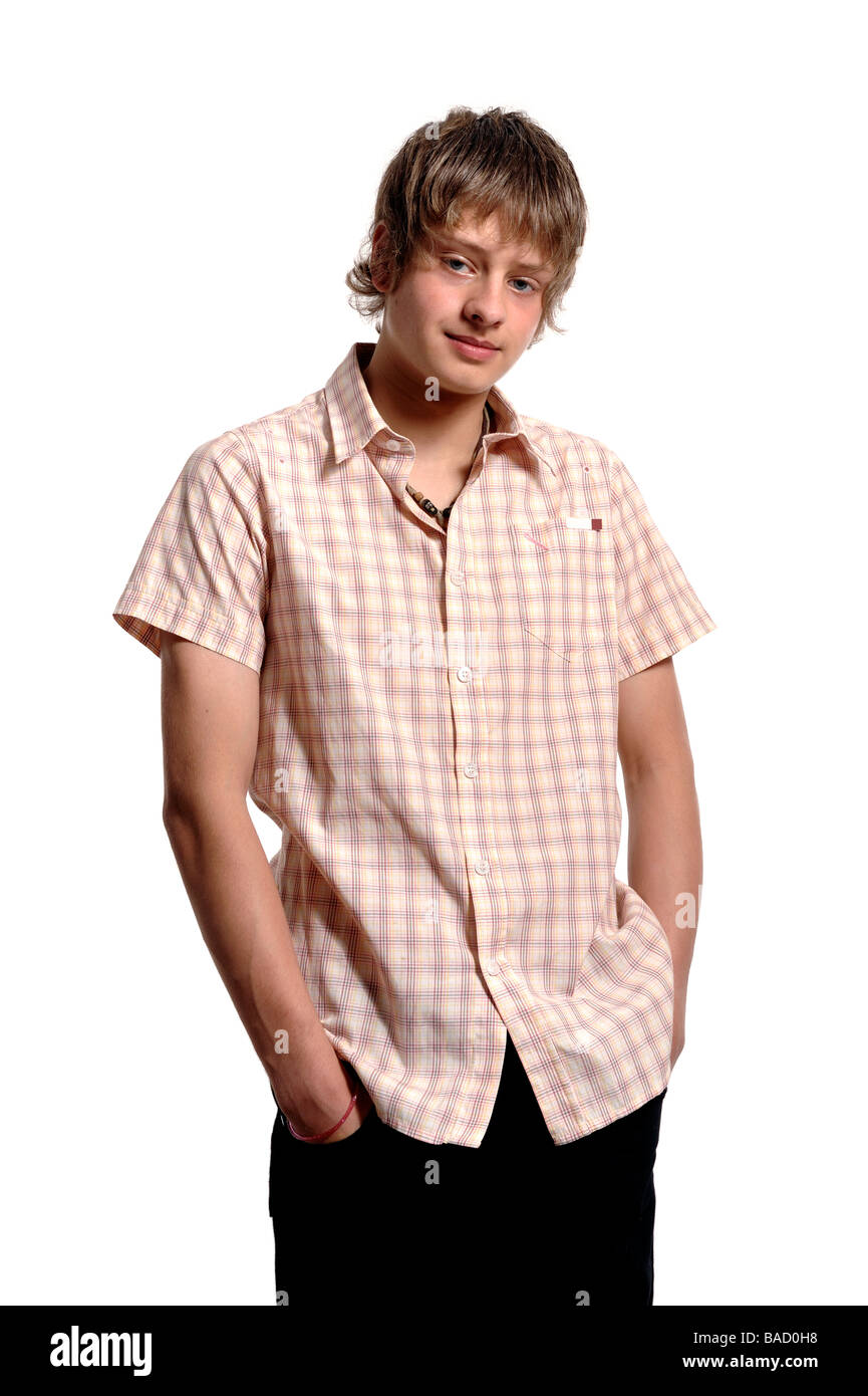 Boy with hands in pockets Stock Photo - Alamy