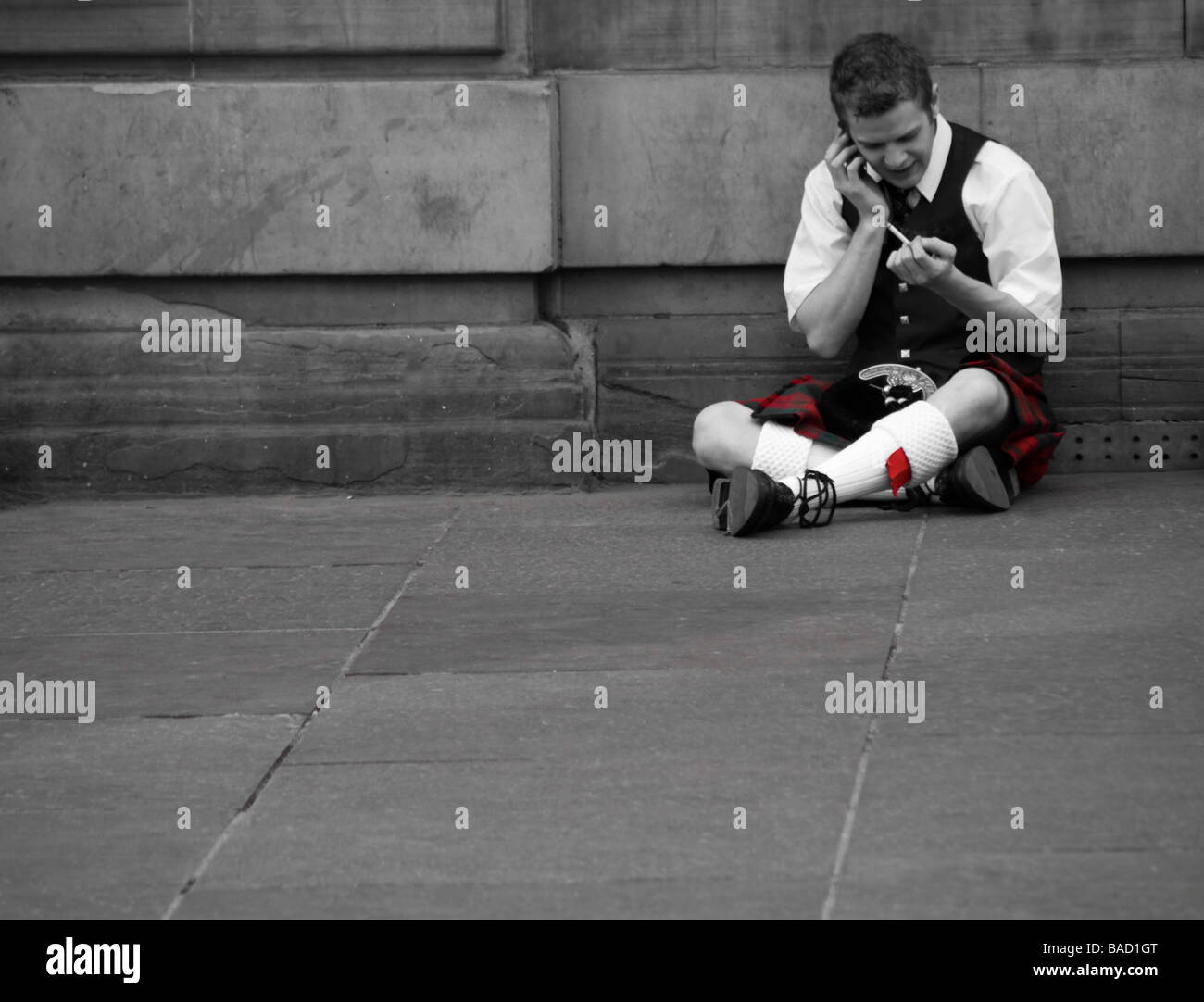 Young scottish male in traditional clothes Stock Photo - Alamy