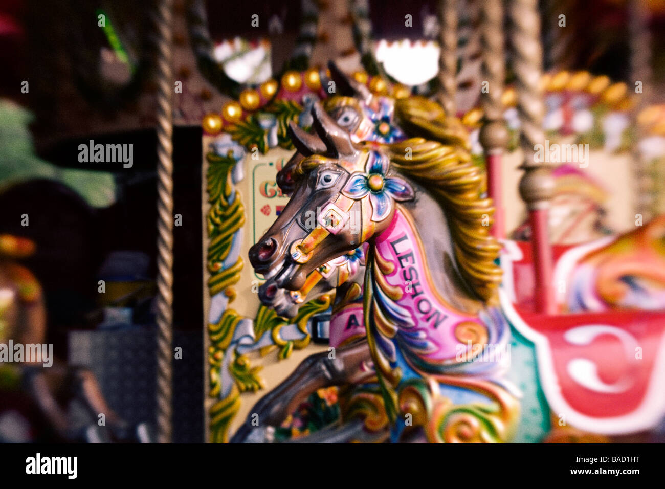 fairground carousel horse Stock Photo - Alamy