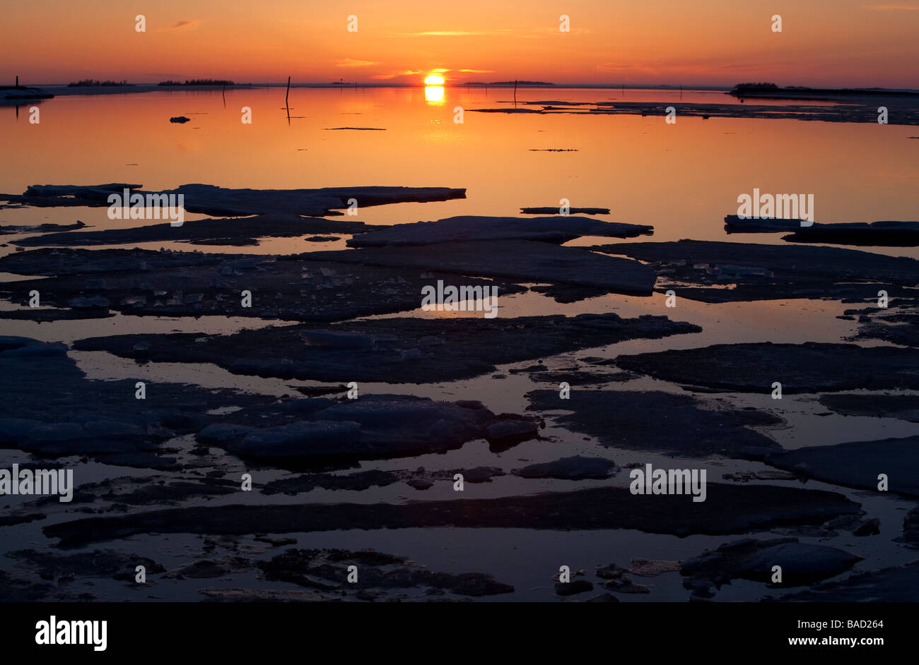 Partially melted sea ice , Finland Stock Photo - Alamy