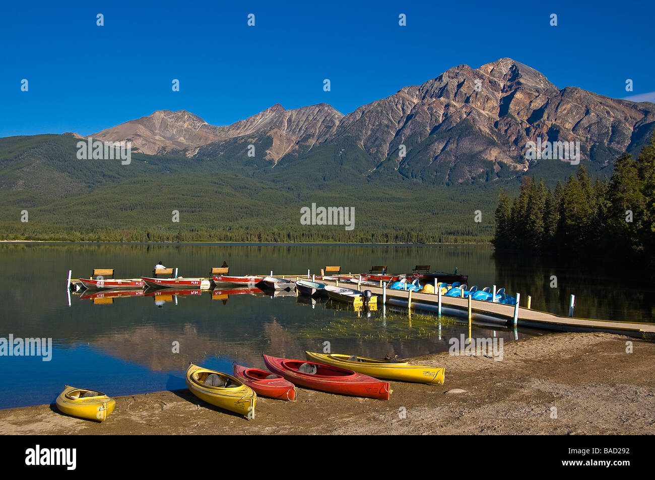 Pyramid Lake Resort Jasper National Park Alberta Canada Stock Photo - Alamy