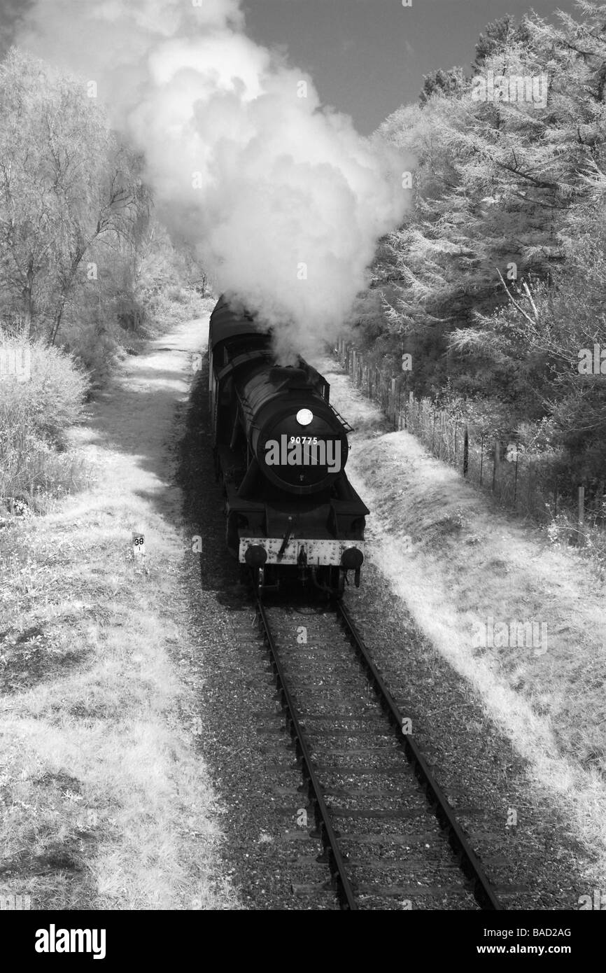 A "Steam Locomotive" travelling from Sheringham to Holt on the "North ...