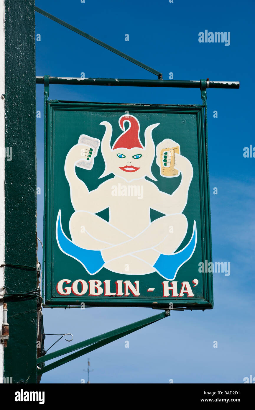 Gifford East Lothian Scotland Goblin Ha Goblin Hall hotel pub sign ...