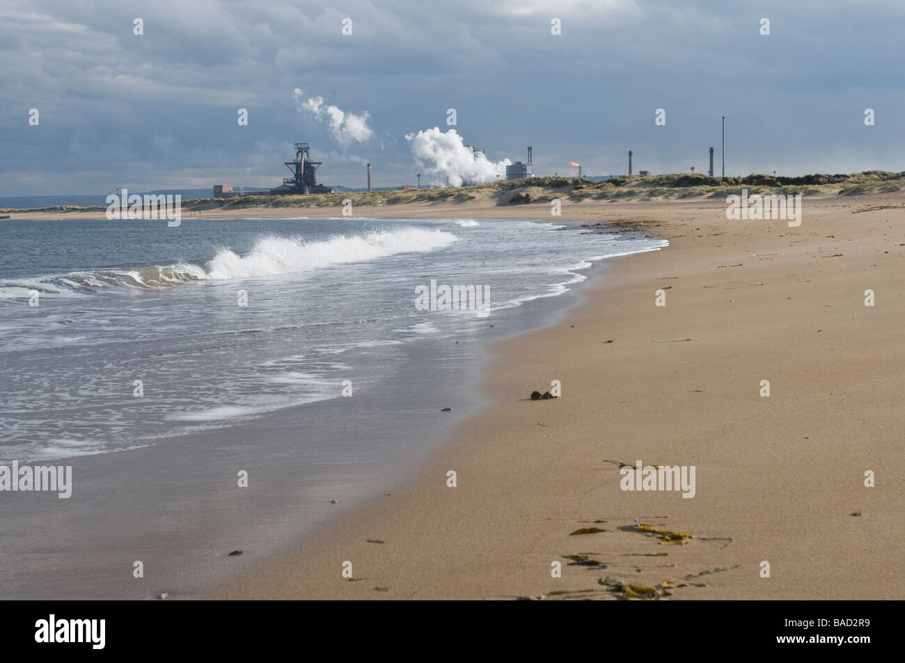 Reclaimed beach at Paddy's Hole, Redcar, Cleveland Stock Photo - Alamy