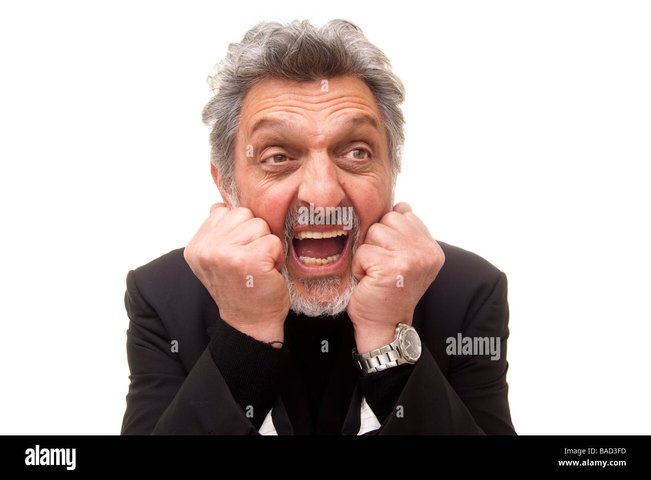 man shouting with rage Stock Photo - Alamy