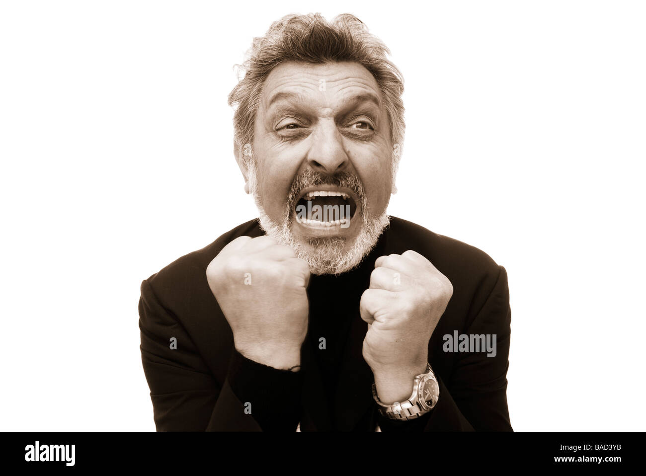 man shouting with rage Stock Photo - Alamy