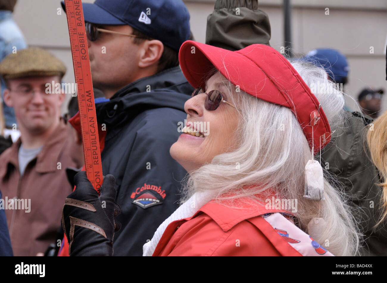 Tax day, April 15 Tea Party peaceful protest in Rochester, NY USA Stock ...