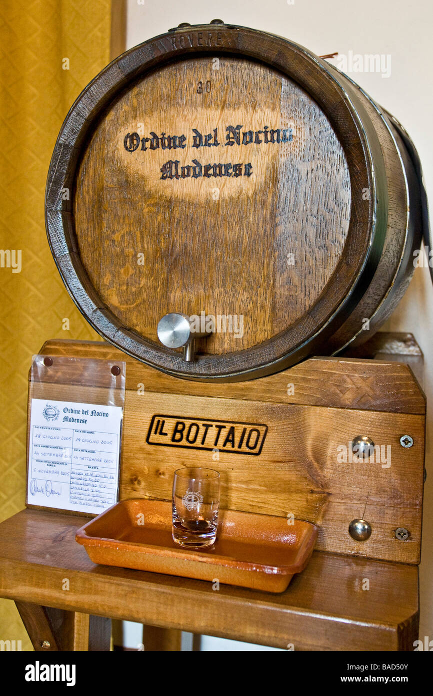 Barrel of Nocino Spilamberto Province of Modena Italy Stock Photo - Alamy