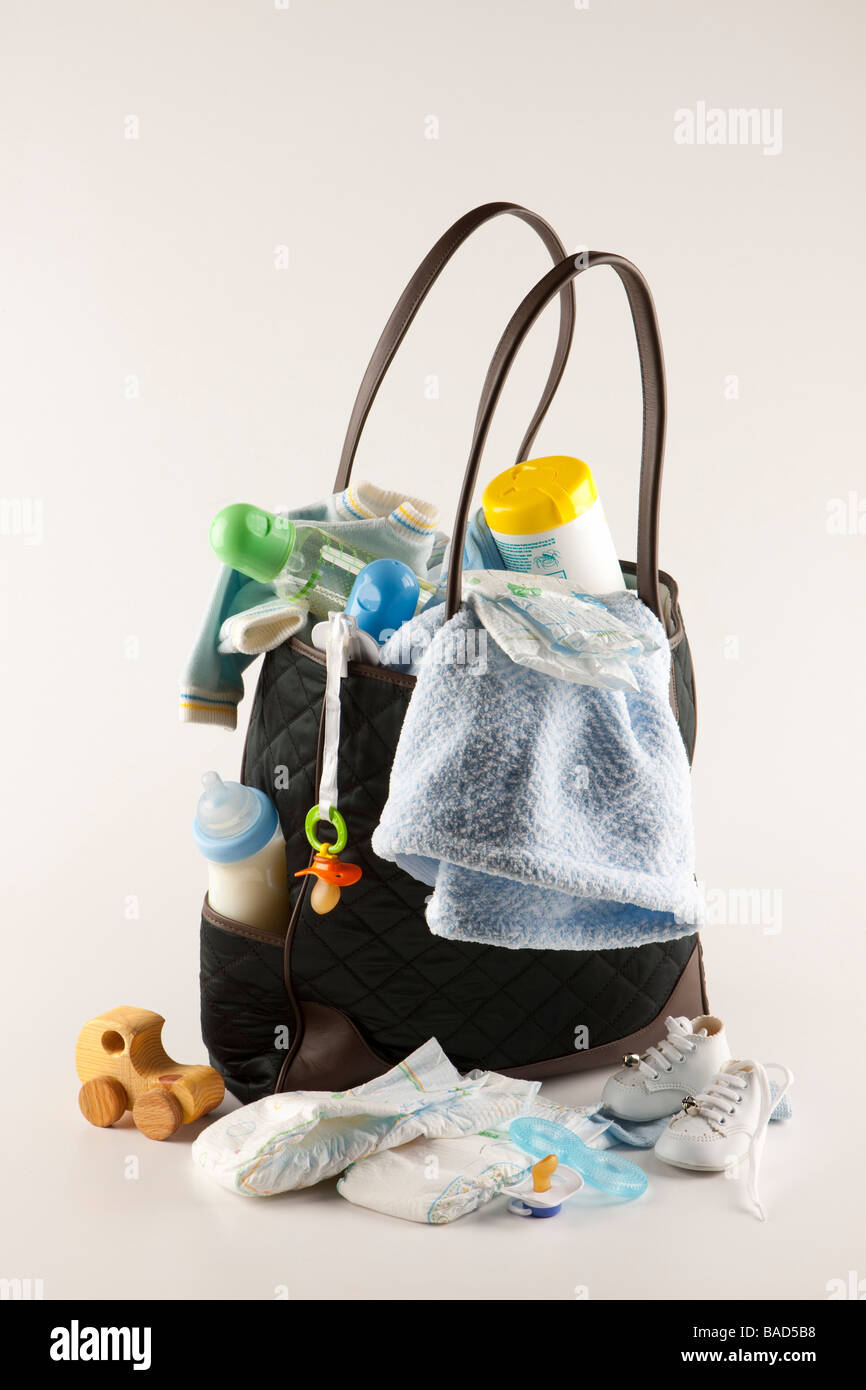 Full diaper bag Stock Photo - Alamy