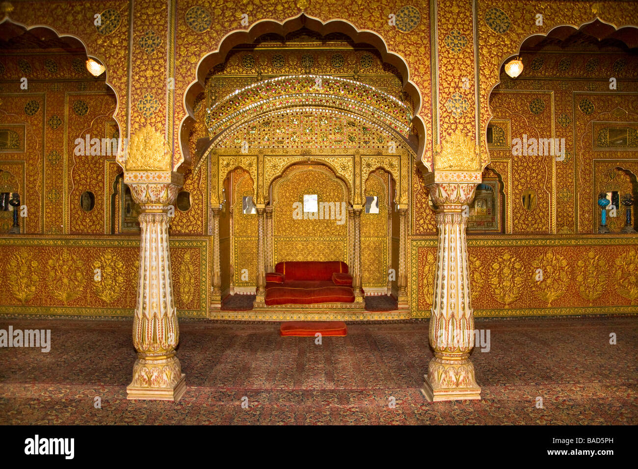 Anup Mahal, a palace in Junagarh Fort, Bikaner, Rajasthan, India Stock ...