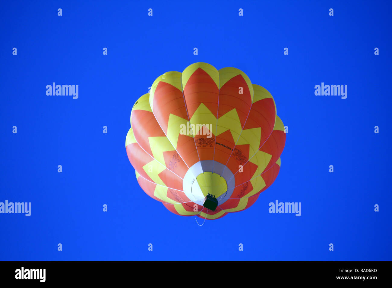 Orange Hot Air Balloon Stock Photo - Alamy