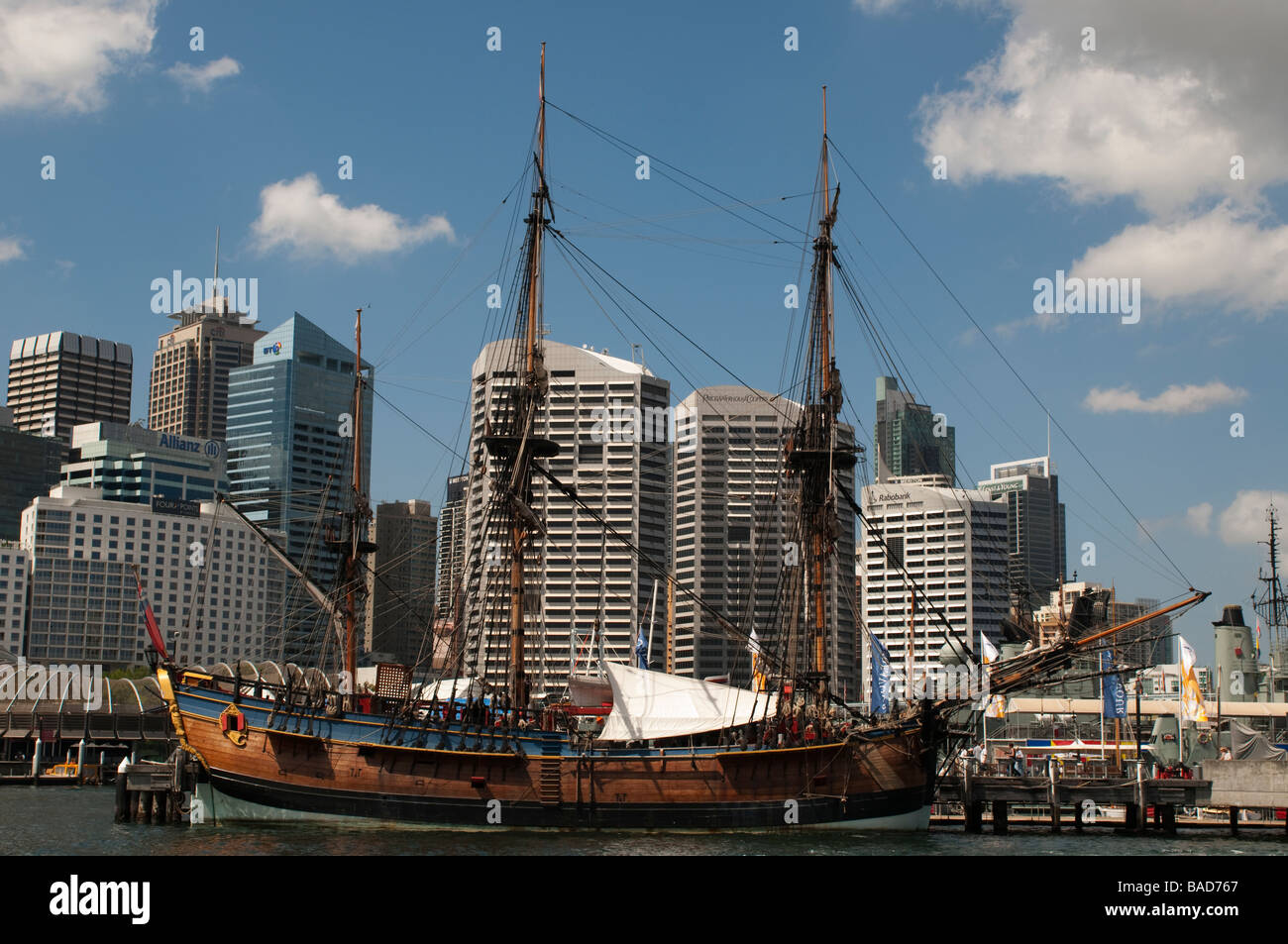 Endeavour ship Darling harbour Sydney New South Wales Australia Stock ...