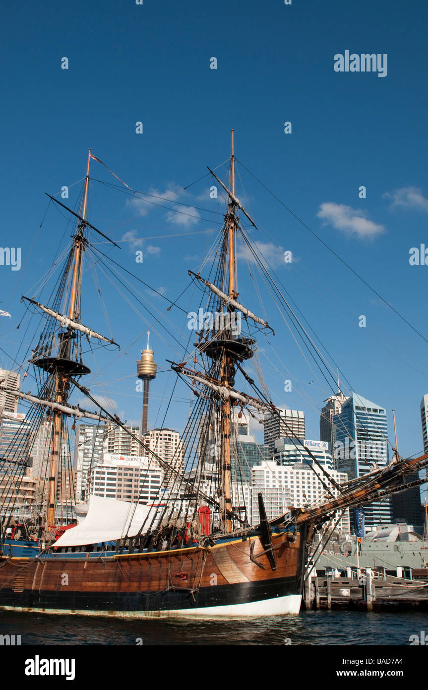 Endeavour replica of Captain Cook s ship Darling harbour Sydney New ...