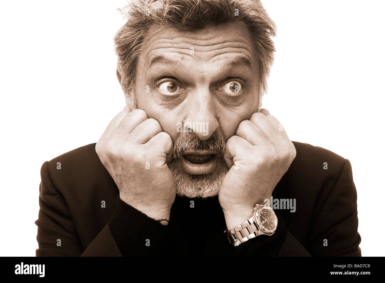 mature man looking shocked Stock Photo - Alamy