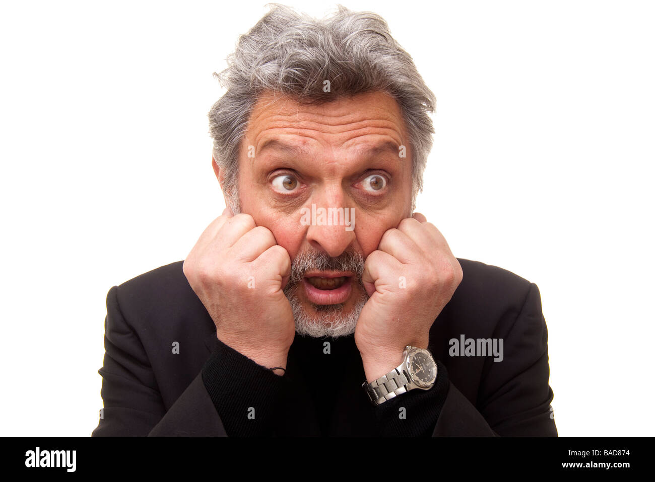 mature man looking shocked Stock Photo - Alamy