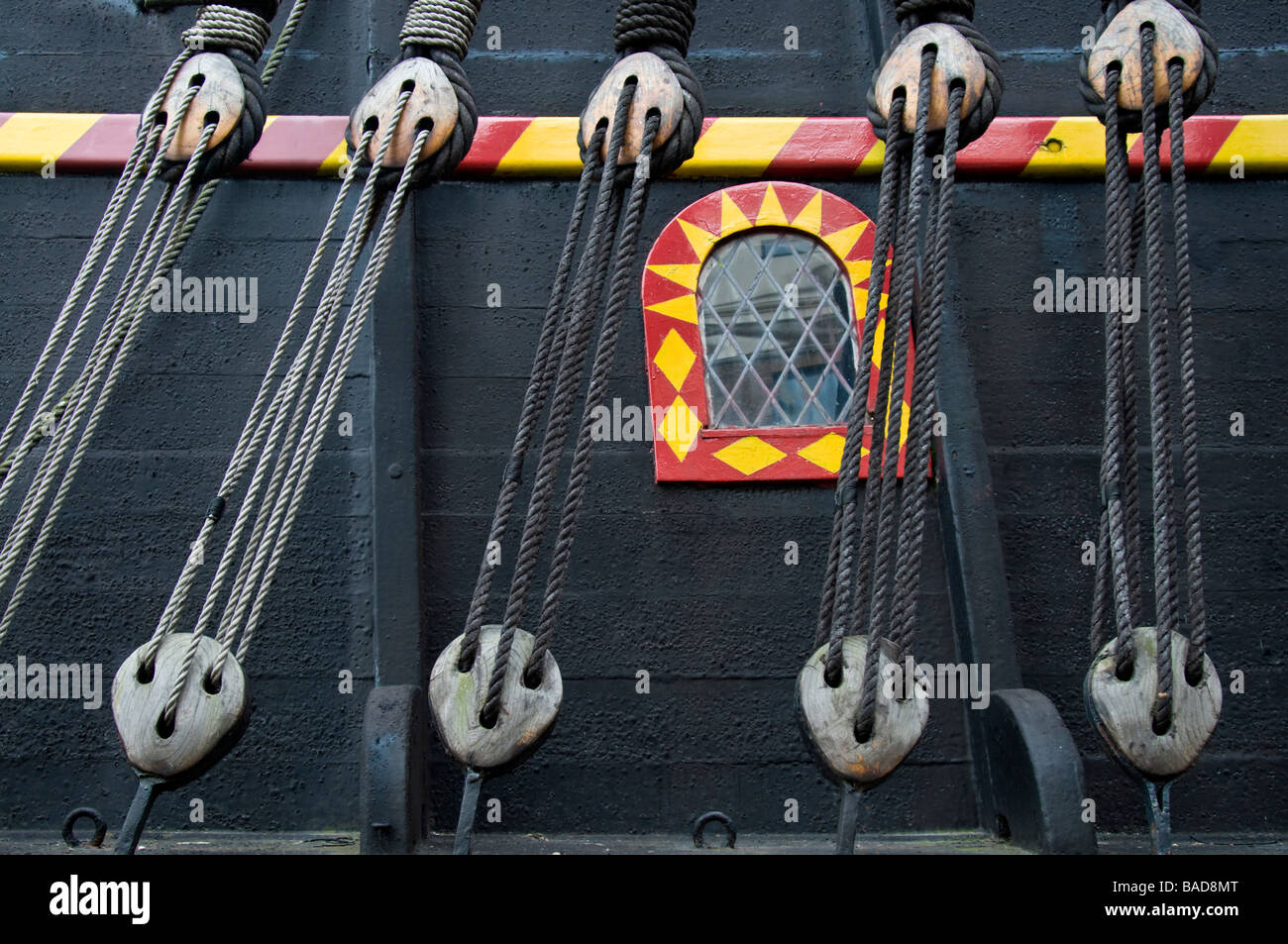 London, England, UK. Golden Hinde (reconstruction) in St Mary Overie ...