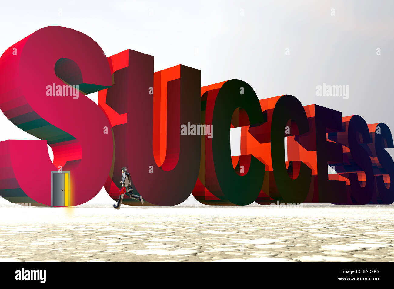 Man running towards door hi-res stock photography and images - Alamy