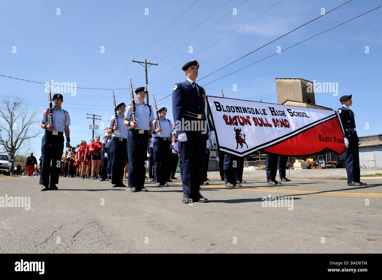 Junior ROTC Members with banner at Strawberry Festival Parade Plant ...