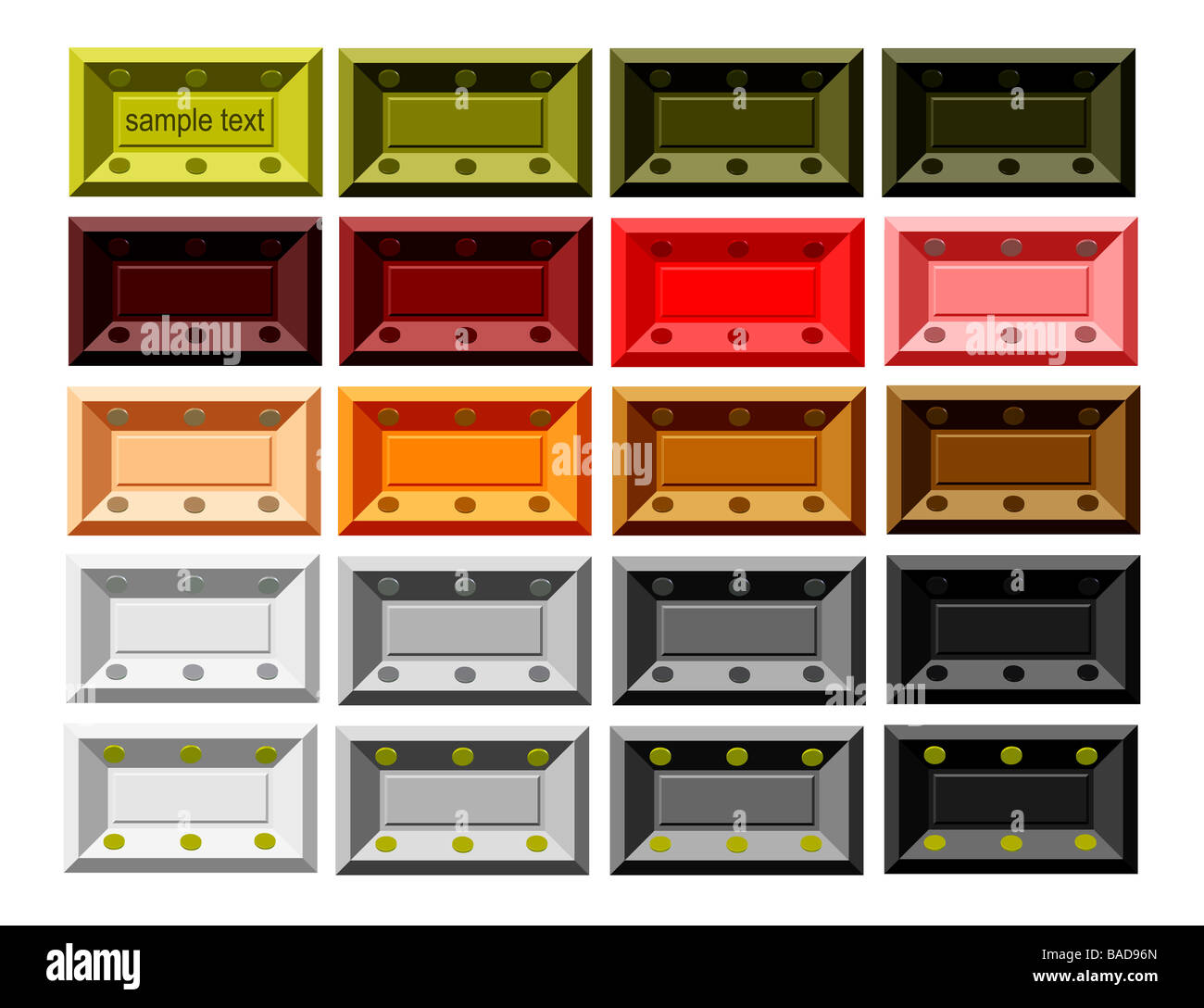 Assorted 3D Digital Buttons Stock Photo - Alamy