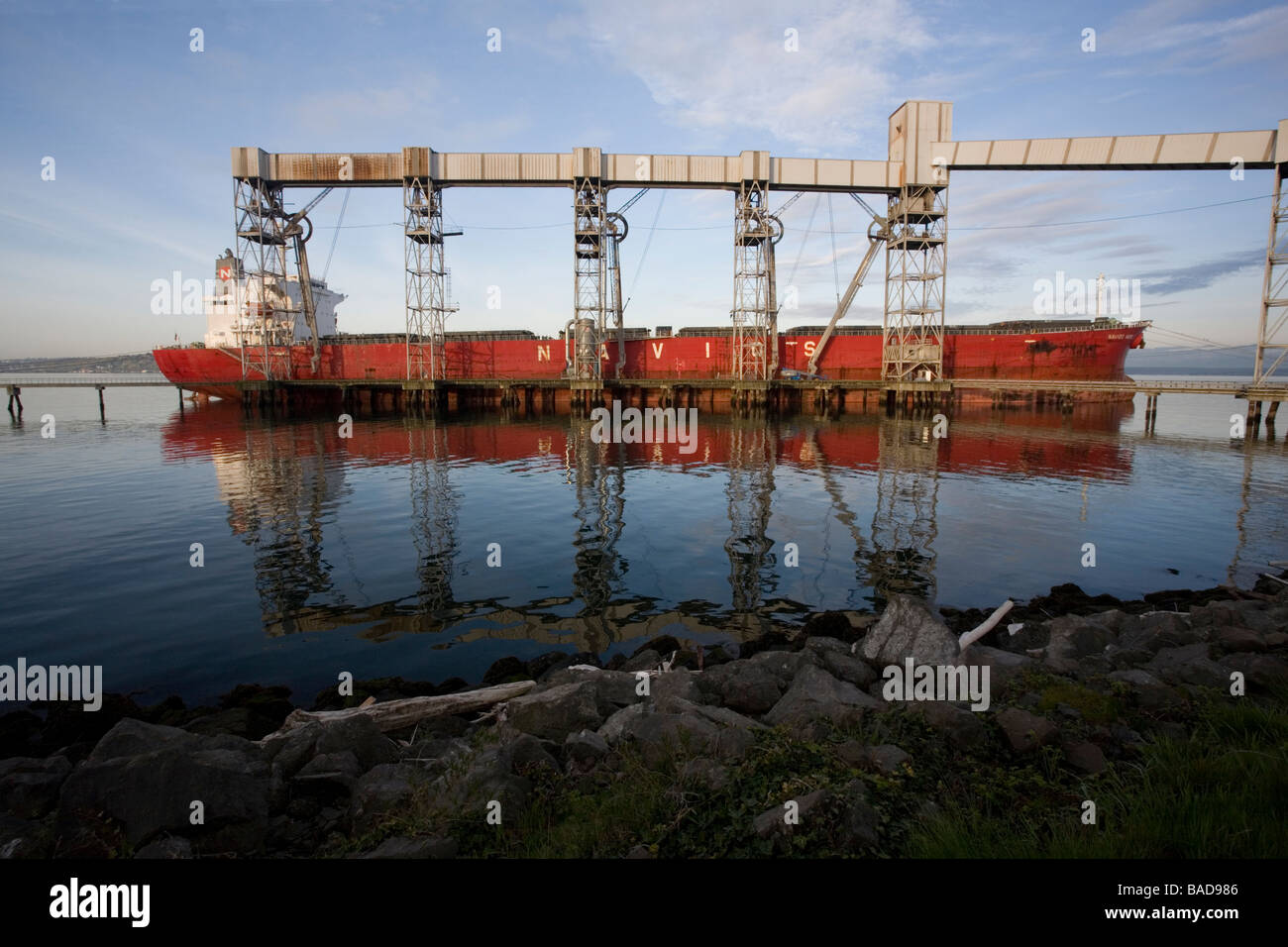 Cargo Ship Navios Hope Docked at the Port of Seattle Grain Facility ...