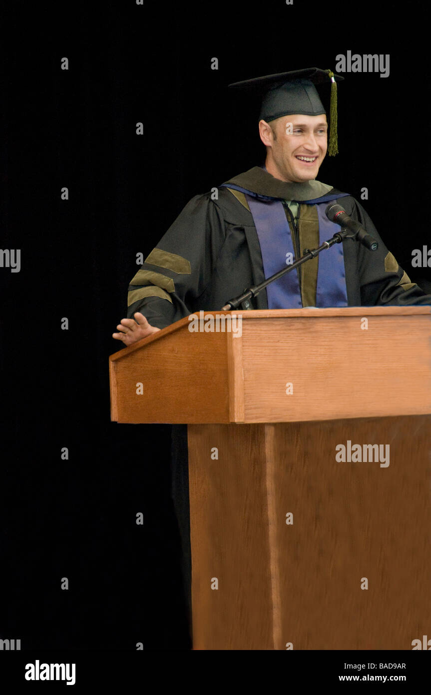 Academic speech podium hi-res stock photography and images - Alamy