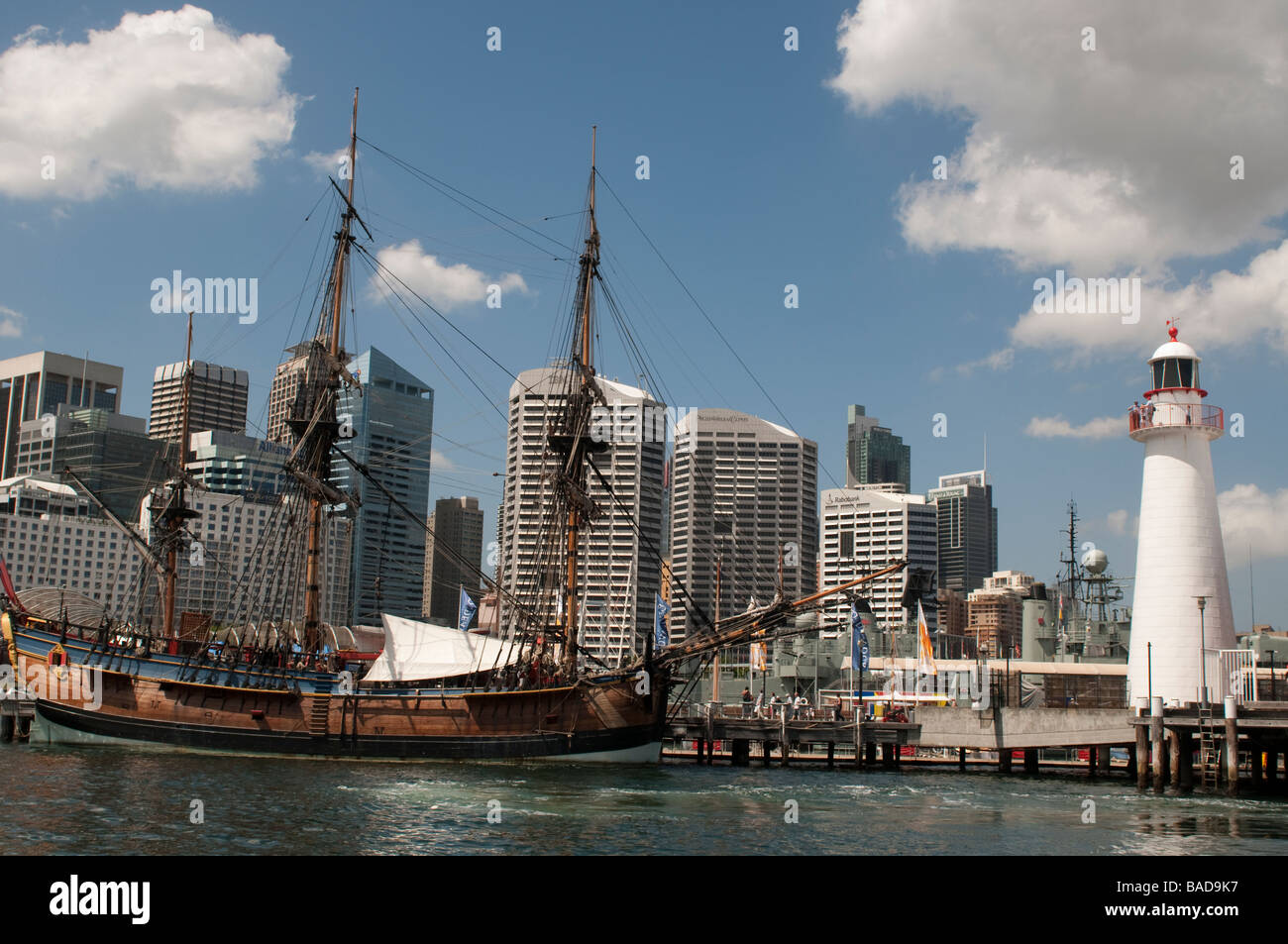 Endeavour ship Darling harbour Sydney New South Wales Australia Stock ...