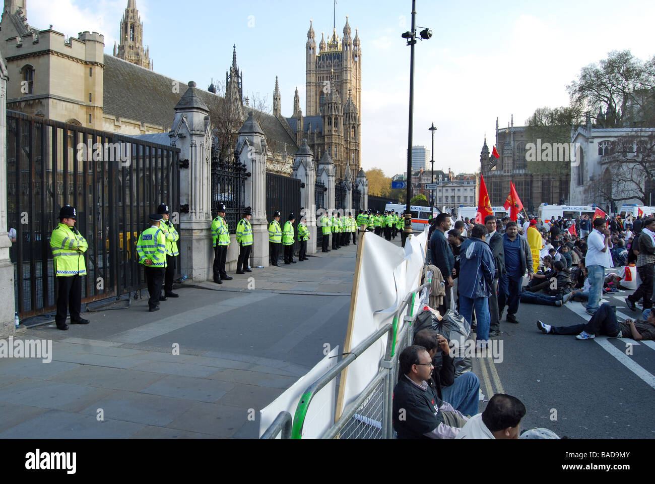 Sri Lanka Tamil Protest Westminster "Big Ben" sit down demonstration ...