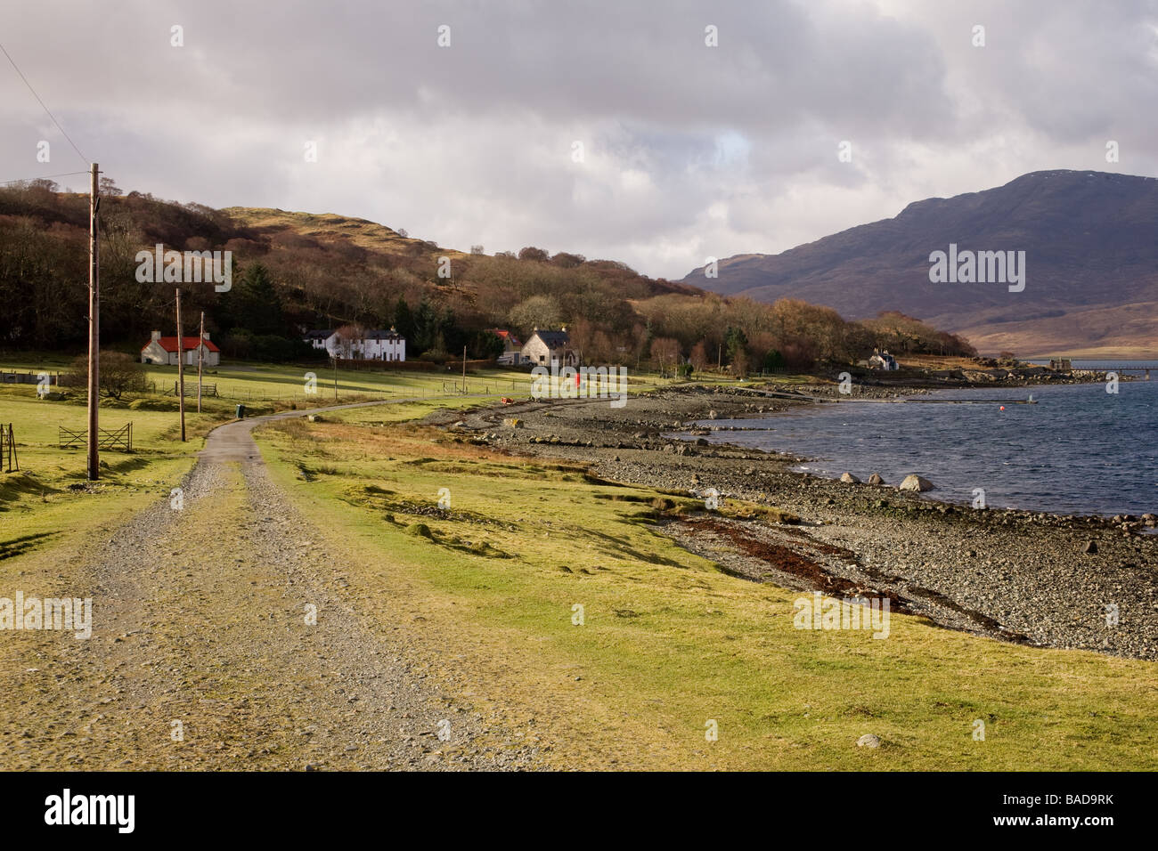 Loch Spelve looking from Croggan Isle of Mull Stock Photo - Alamy