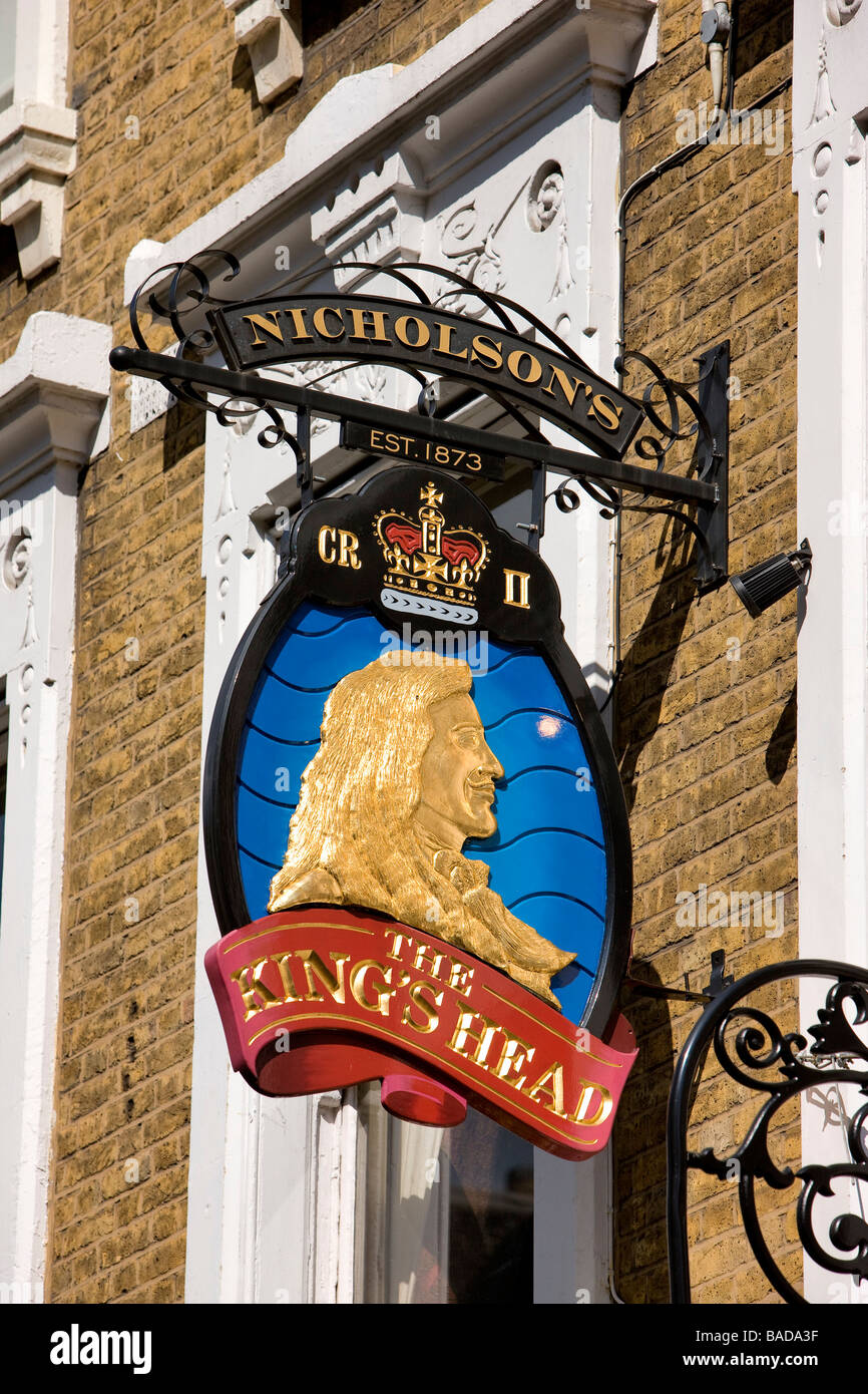 United Kingdom, London, Green Park area, King's Head pub sign Stock ...