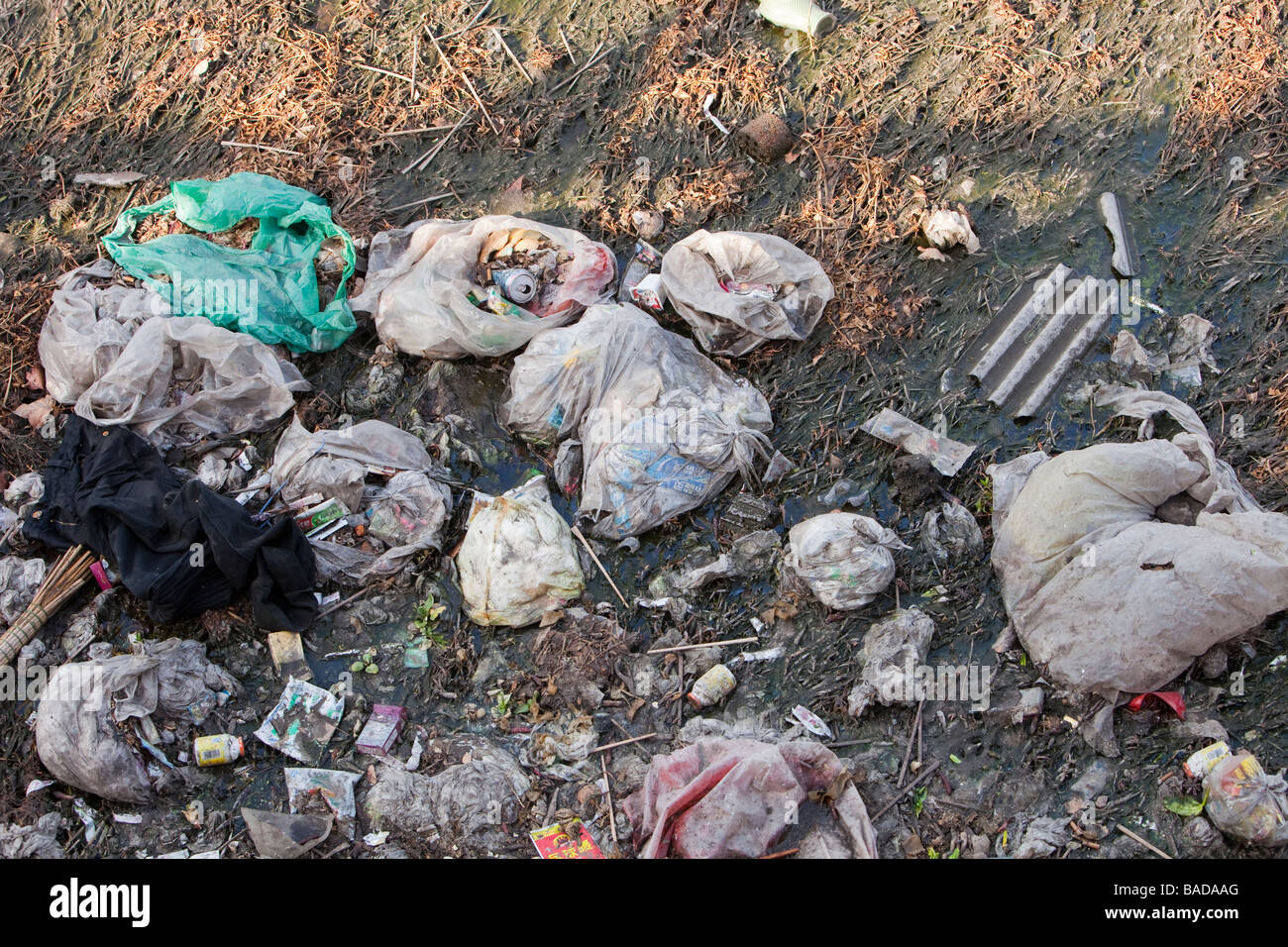 A highly polluted stream in Hangdang, Northern China Stock Photo - Alamy