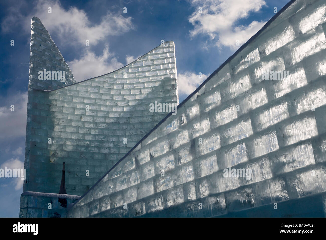 Canada, Quebec Province, Quebec, the Ice Palace during the Quebec ...
