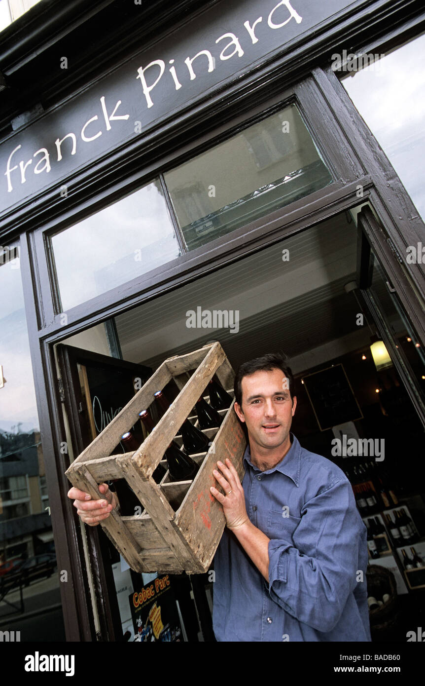 France, Ille et Vilaine, Rennes, Franck Pinard, La Cave wine cellar in ...