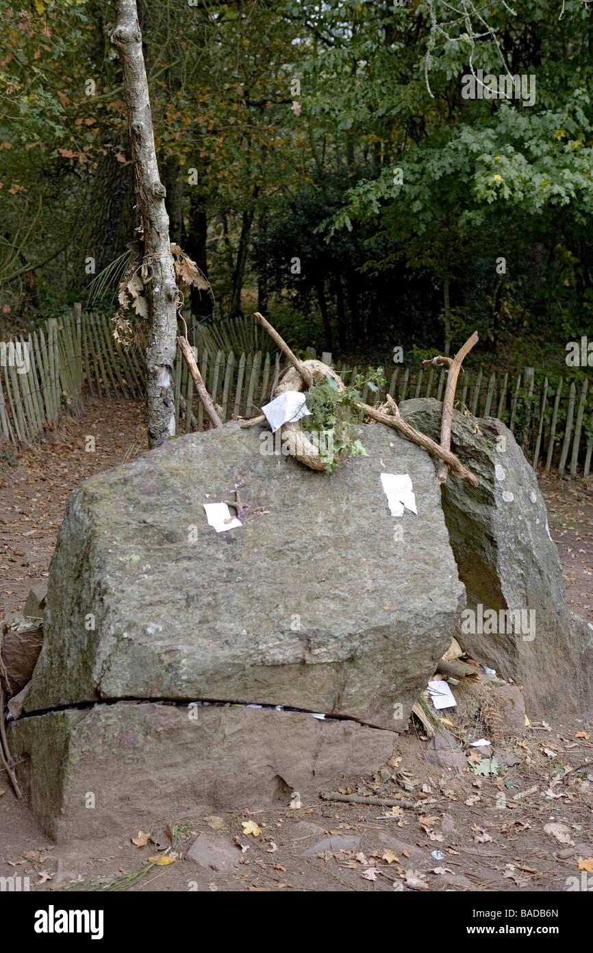 France, Ille et Vilaine, Paimpont, Broceliande Forest, Merlin the ...