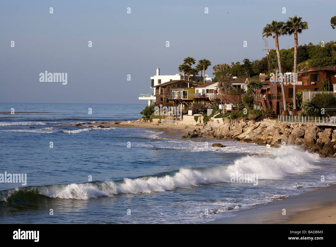 Los Angeles Malibu Beach House Stock Photos & Los Angeles Malibu Beach ...