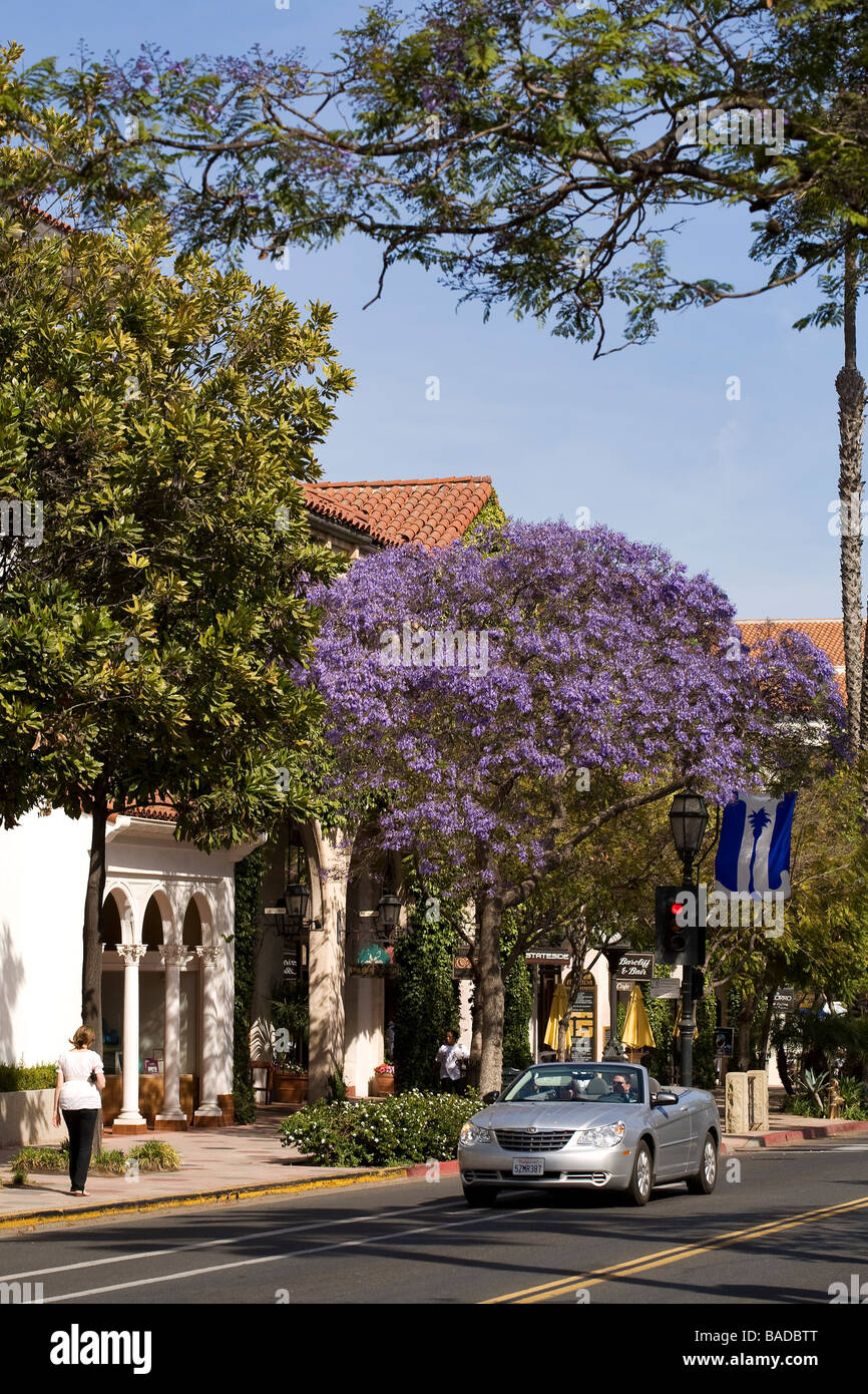 United States, California, Santa Barbara, State Street, the main street ...