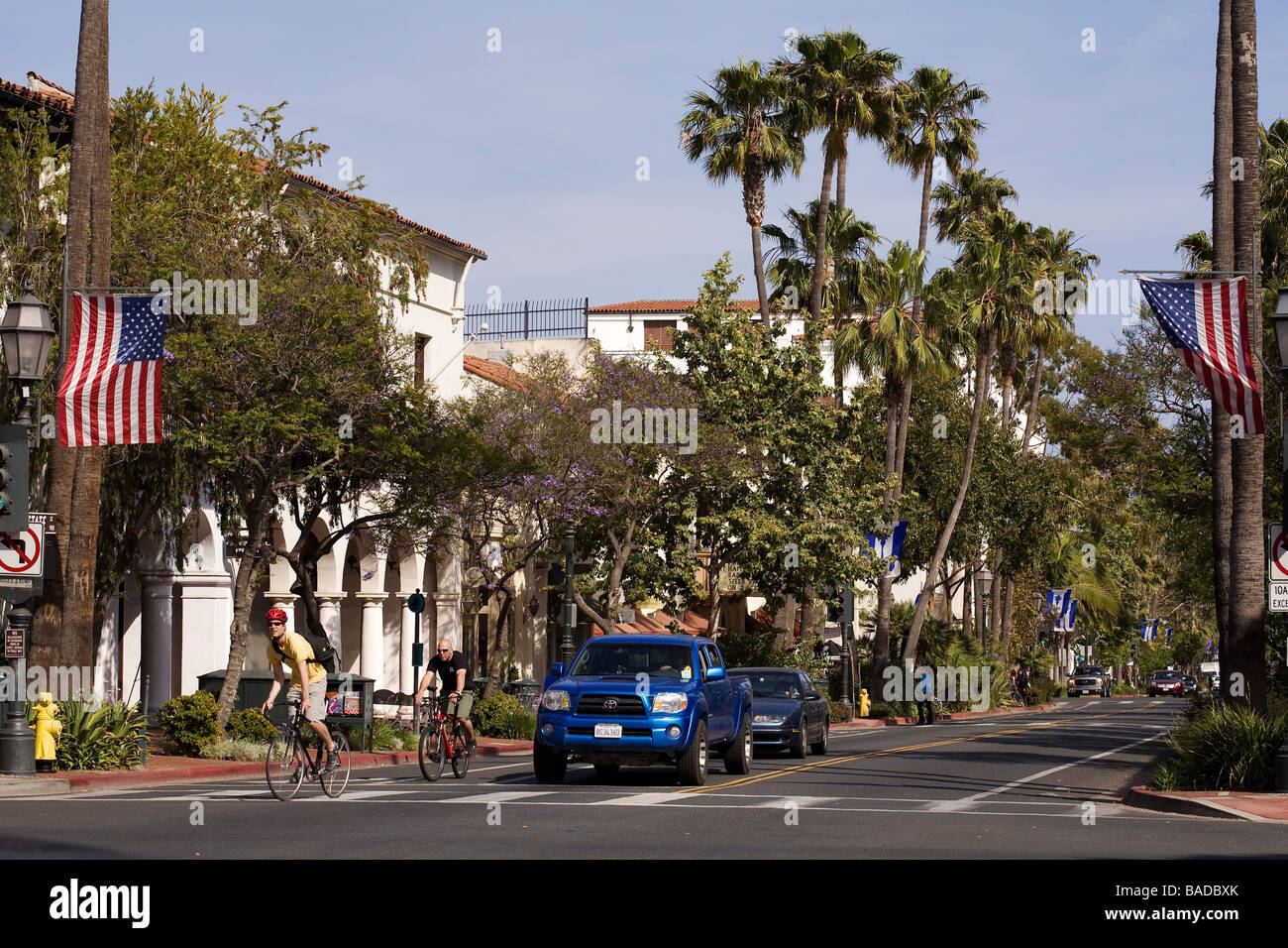 United States, California, Santa Barbara, State Street, the main street ...