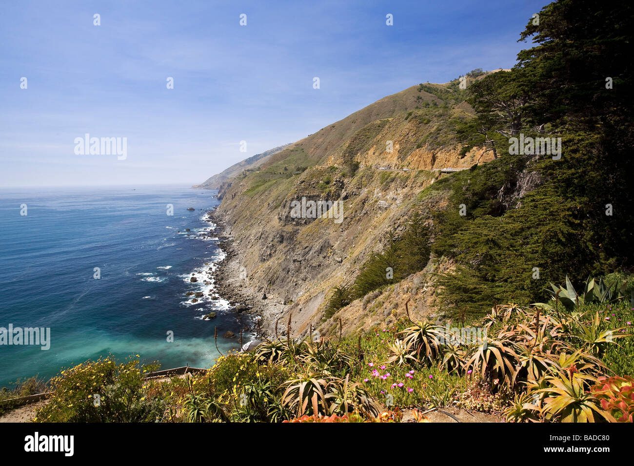 United States, California, California Scenic Highway 1, Ragged Point ...
