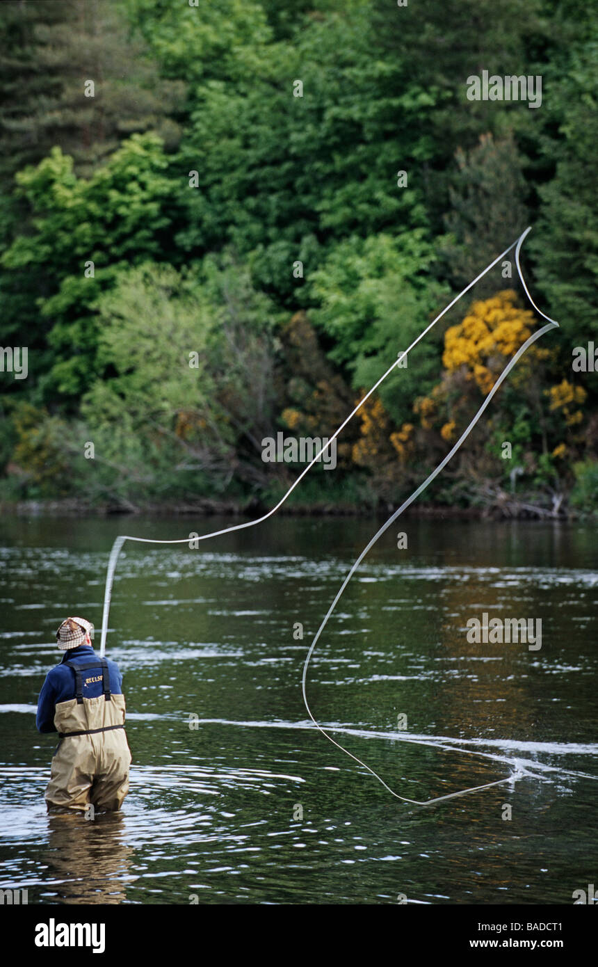 Scotland, Moray, Speyside, (Strathspey), on Spay River, Mr Ian Gordon ...