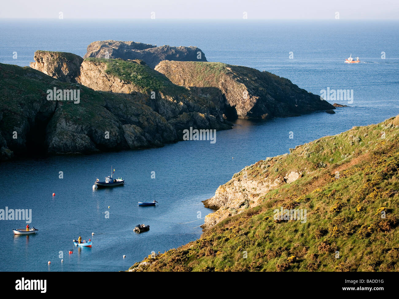 France, Morbihan, Belle Ile, Bangor, Port Goulphar Bay Stock Photo - Alamy