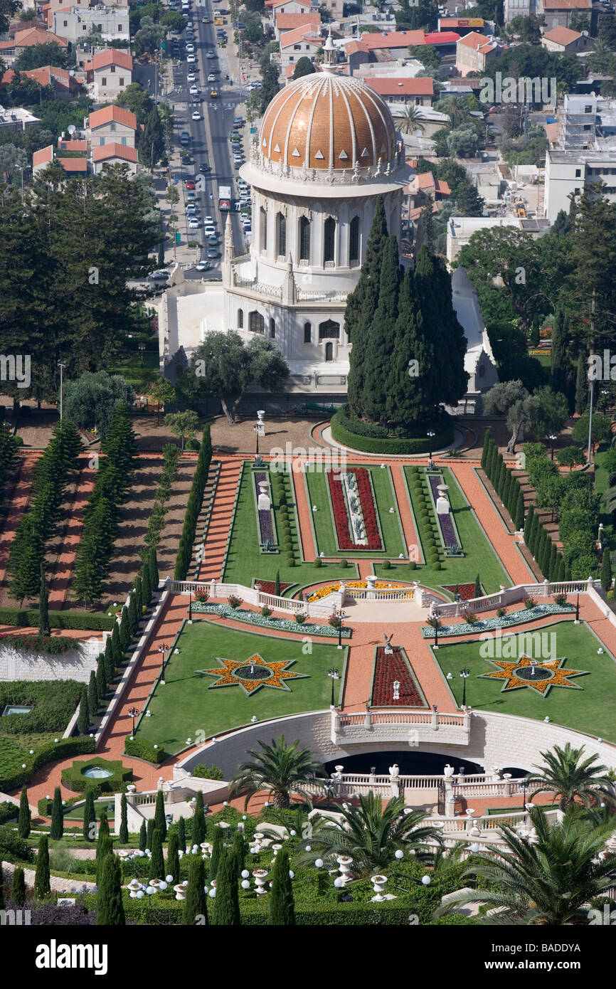 Israel, Haifa district, Haifa, Baha'i temple and gardens on Mount ...