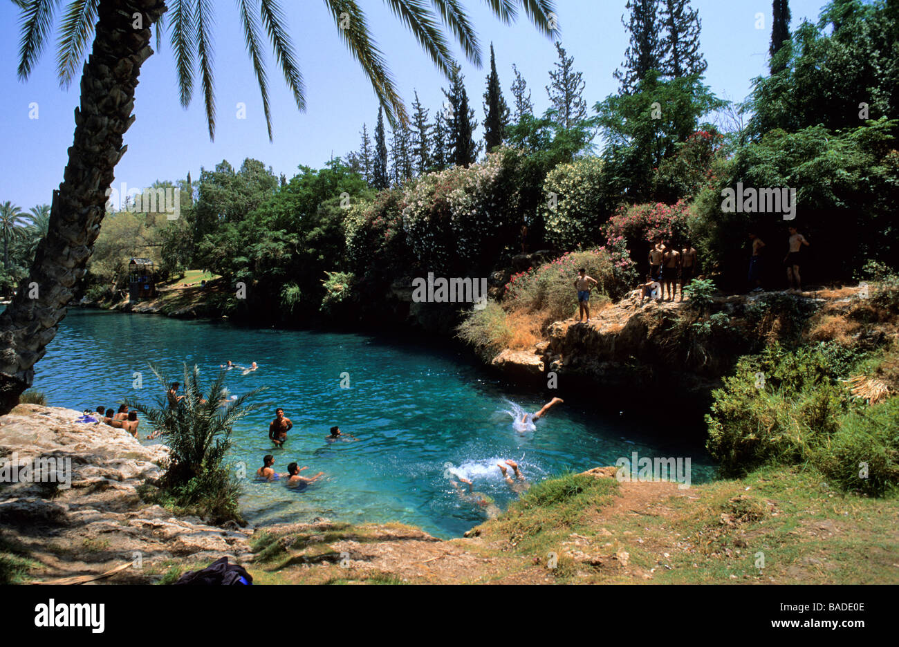 Israel, North District, Galilee, Beit She'An, Gan Ha Shlosha hot ...