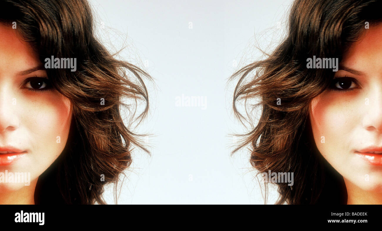 Two identical faces Stock Photo - Alamy