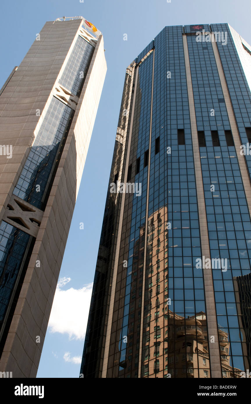 Modern high rise buildings on George Street Central Business District ...