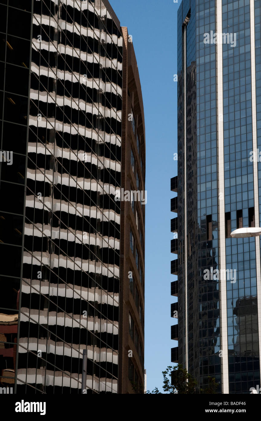 Modern high rise buildings on George Street Central Business District ...