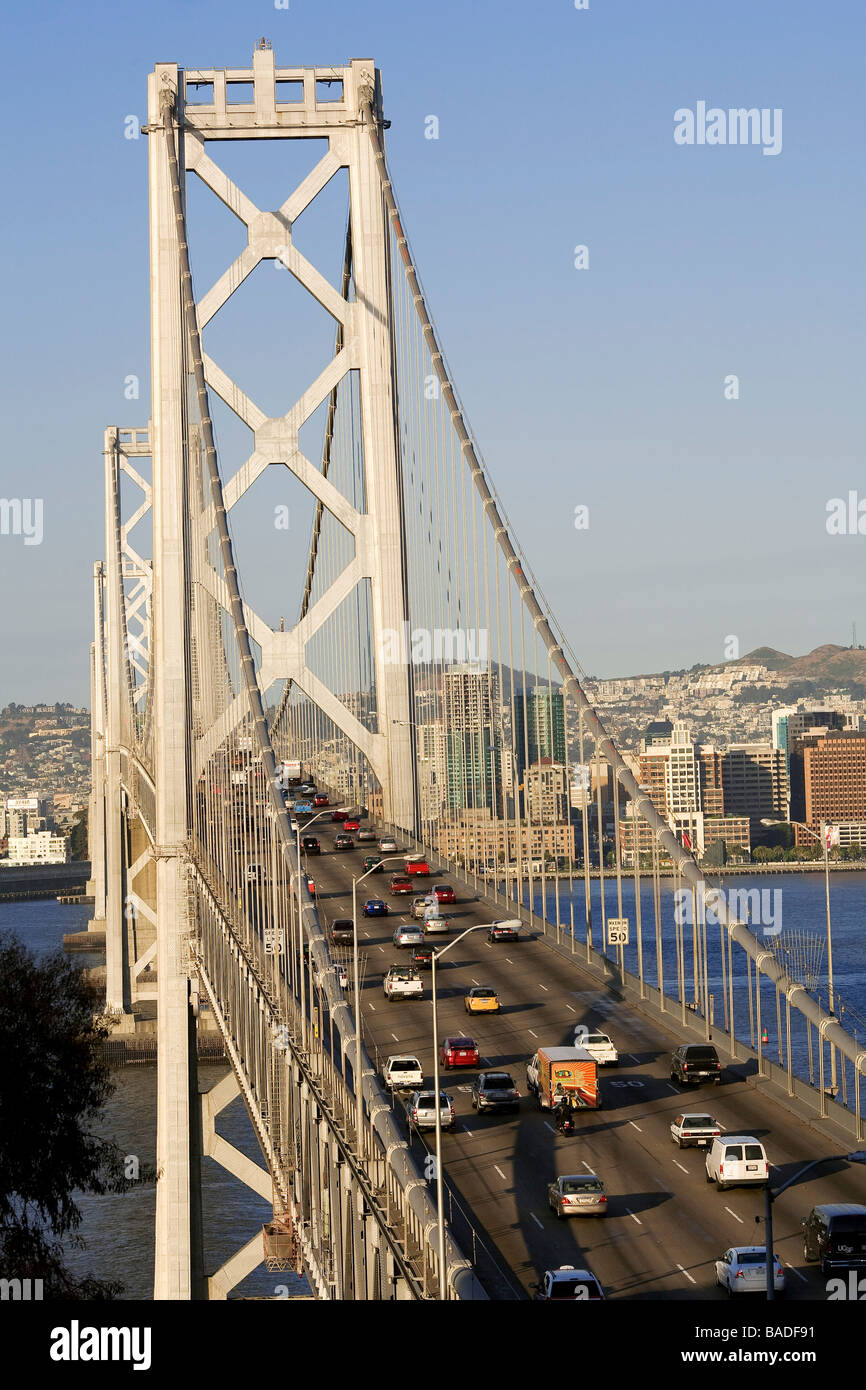 United States, California, San Francisco, Bay Bridge, traffic Stock ...